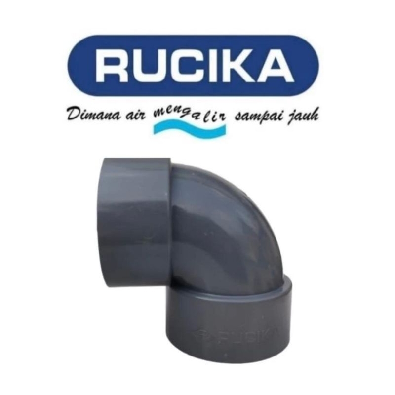 Jual KNIE POLOS RUCIKA 3"Inch D- PVC 90° derajat/ELBOW KENI 3"D | Shopee Indonesia