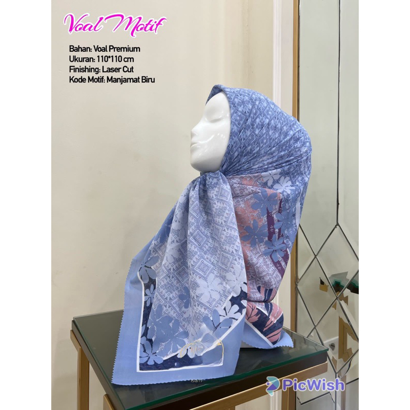 Jual BIRU KATALOG | Voal motif Jilbab motif Blue series/ Denim / Biru ...