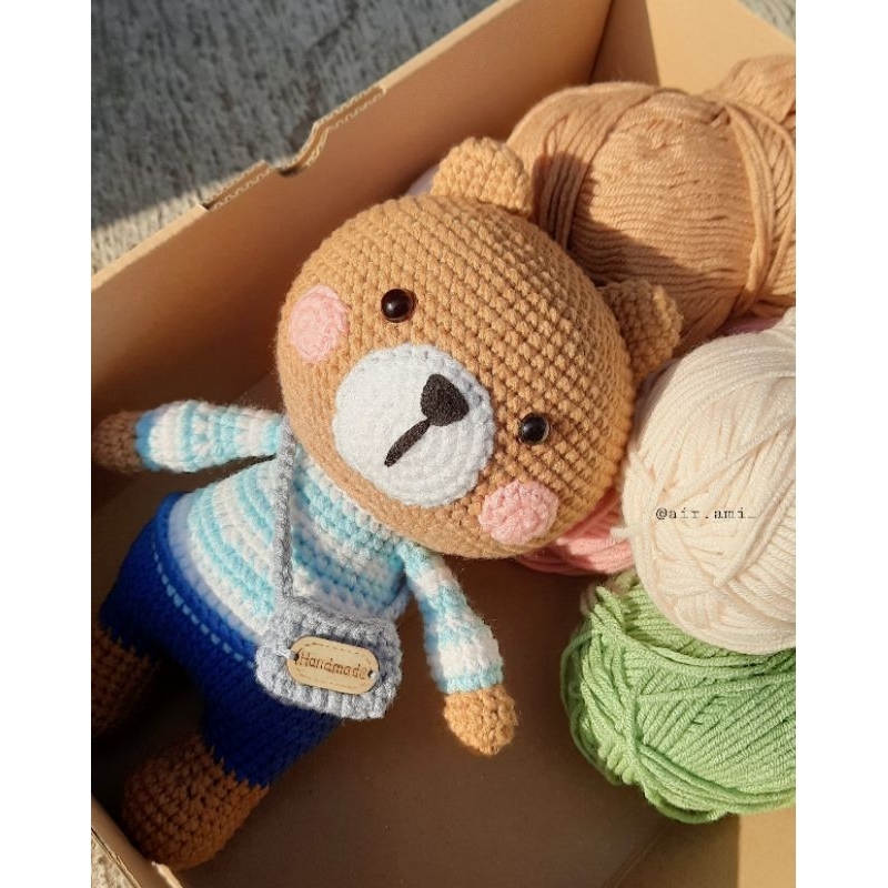 Jual Bandy Bear amigurumi (boneka rajut bear) | Shopee Indonesia