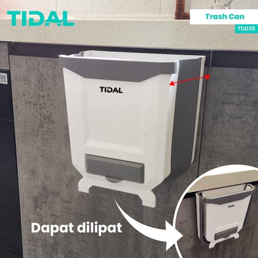 Jual Trash Can Tempat Sampah Gantung Lipat Aesthetic Tidal TD035 ...