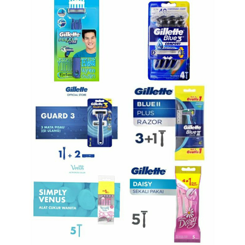 Jual Gillette daisy pisau cukur sekali pakai / VENUS / gillette blue 3 ...
