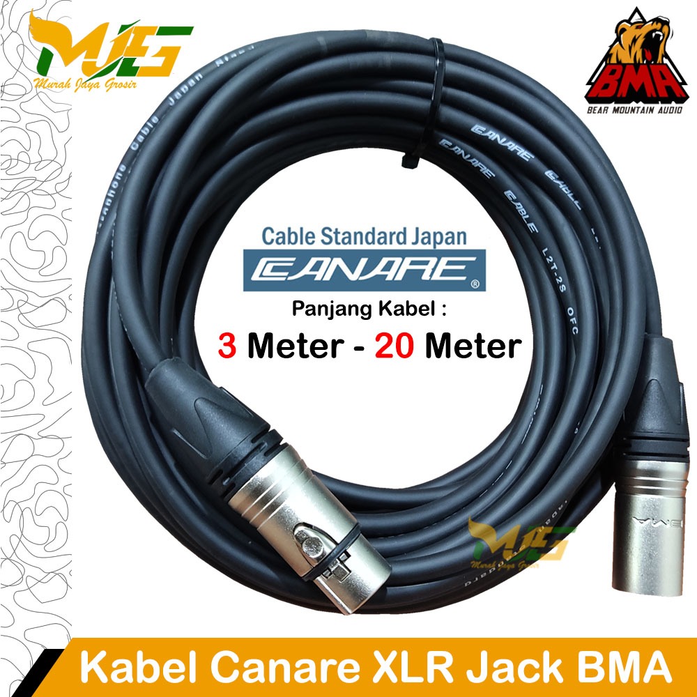 Jual Kabel Mic Audio XLR Male To Female Cable Mikrofon Canare Standart ...