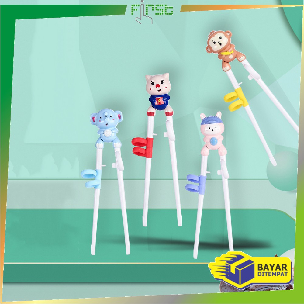 Jual FH-C987 Chopstick Sumpit Anak Karakter Animal Alat Makan Anak Bayi ...