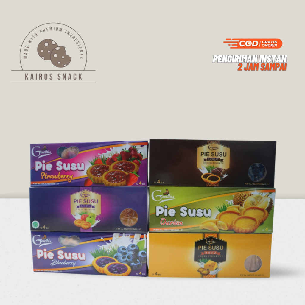 Jual CAMILAN SNACK PIE SUSU APEL BLUEBERRY STRAWBERRY COKLAT KEJU ...