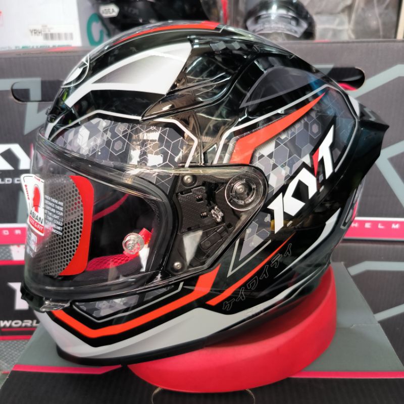 Jual helm kyt striker motif #1 black red glosy | Shopee Indonesia