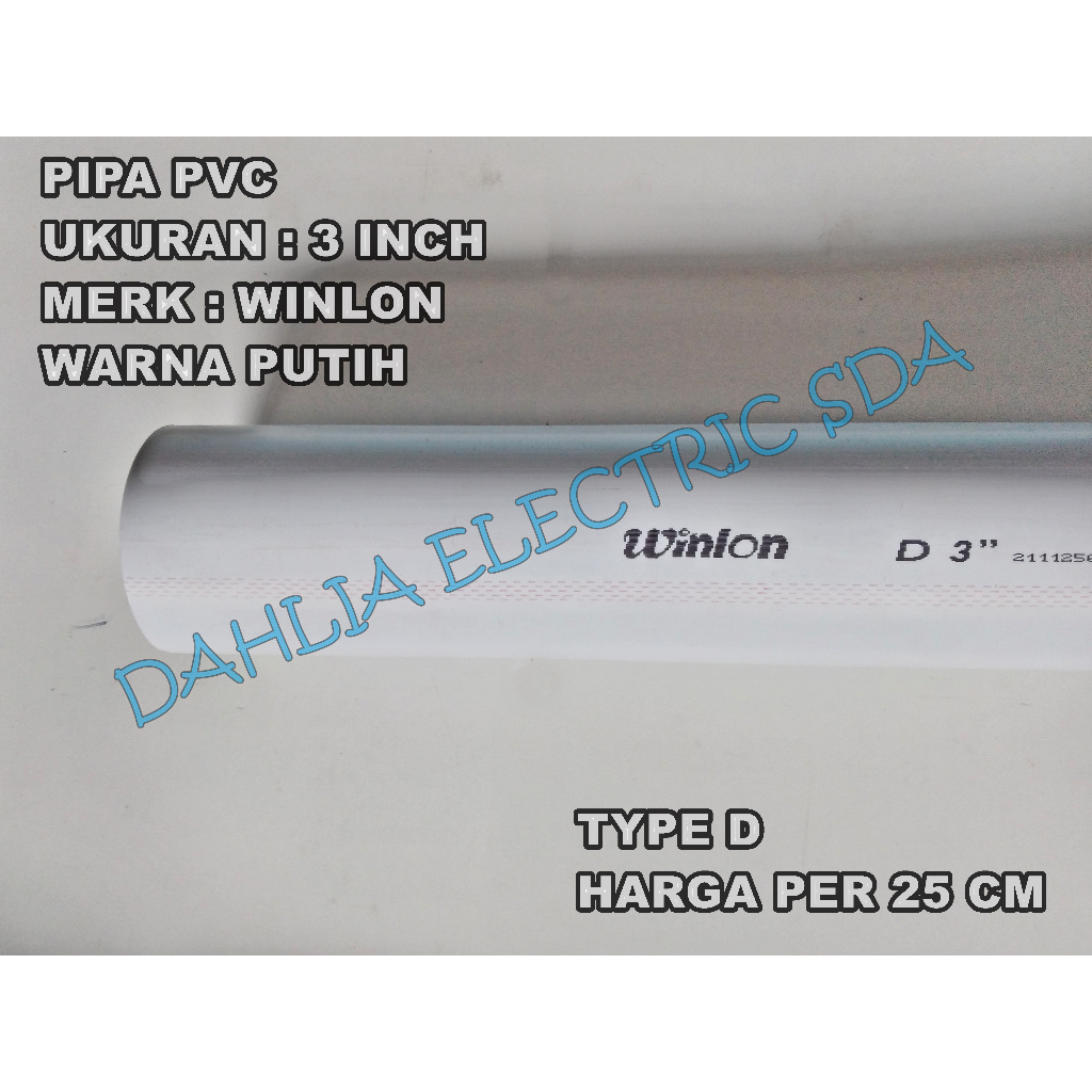 Jual PIPA PVC 3 INCH PANJANG 25CM PUTIH WINLON | Shopee Indonesia