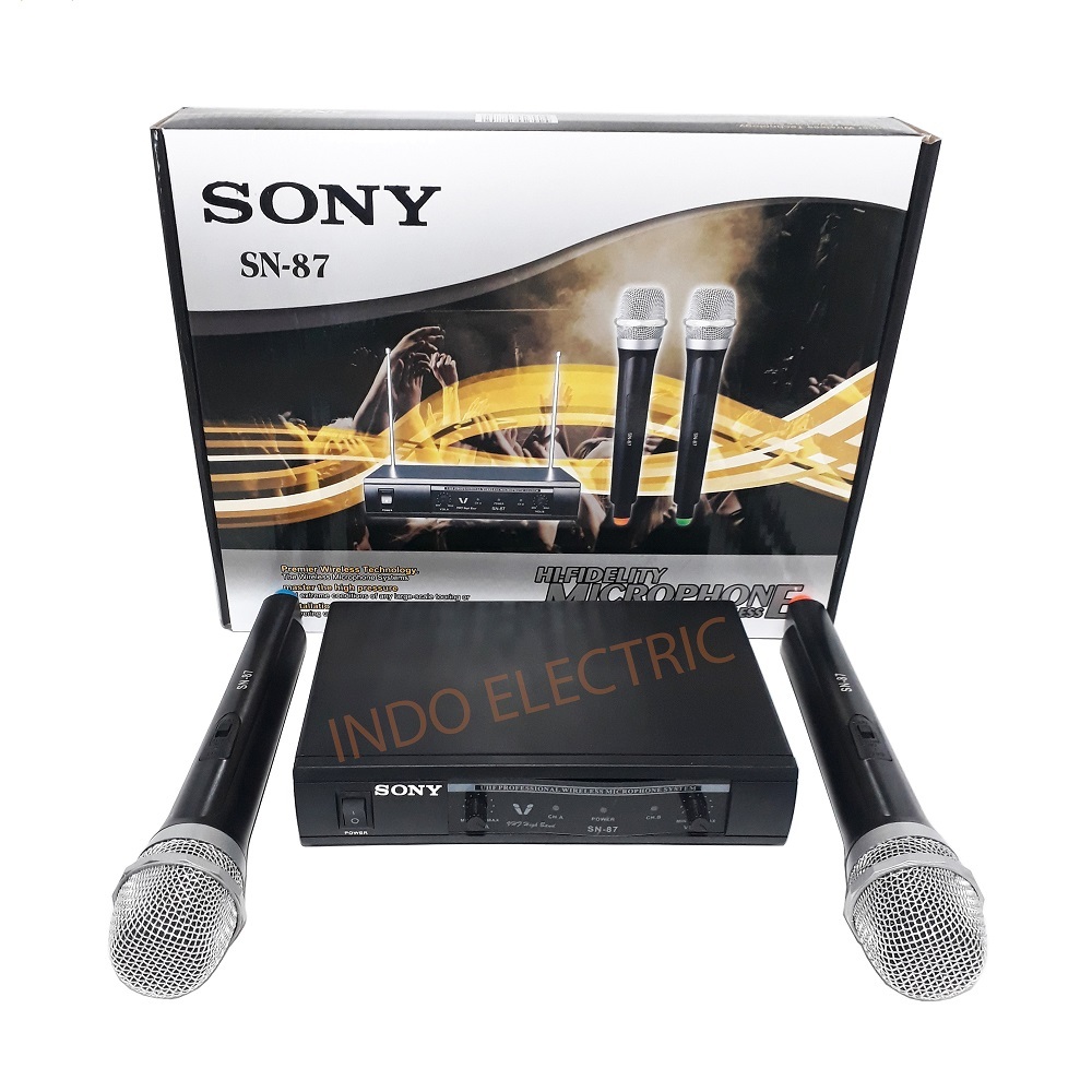 Jual Sony Mic Wireless SN-87 Microphone Karaoke Tanpa Kabel | Shopee ...
