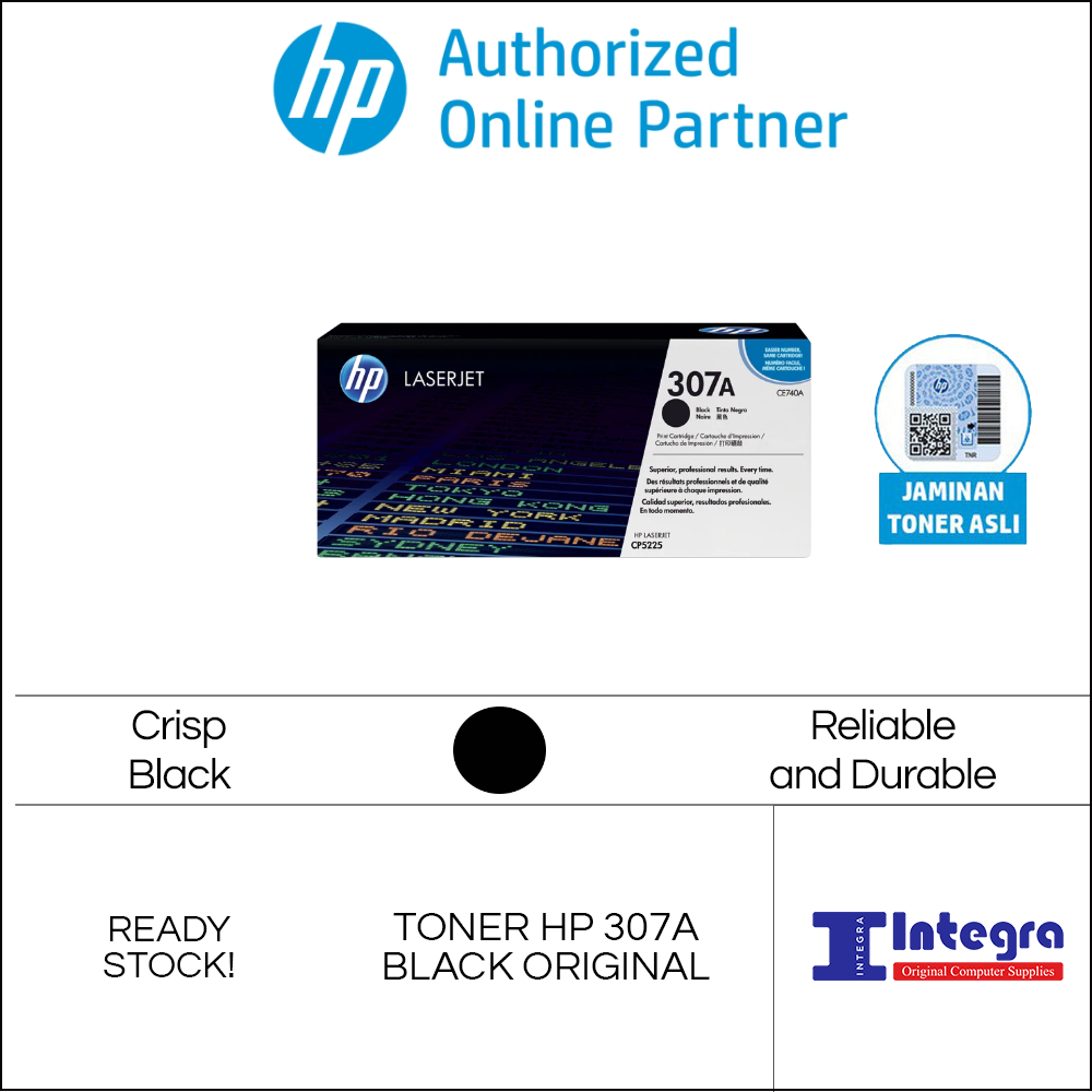 Jual Toner HP 307A Black ( CE740A ) Original Toner Printer HP CP5525N CP5225DN | Shopee Indonesia