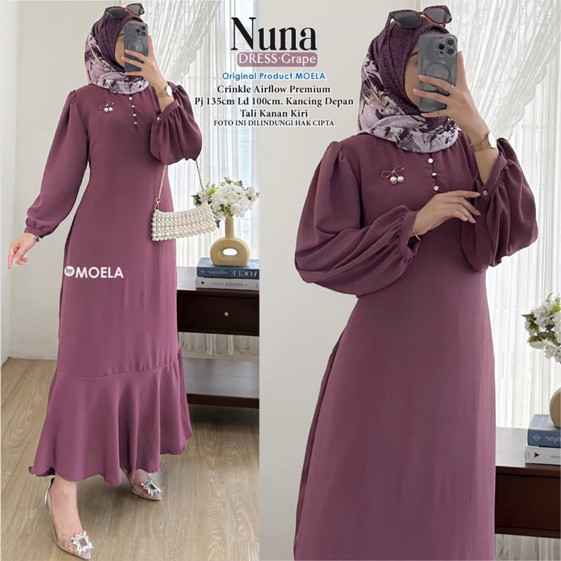 Jual MOELA - NUNA DRESS MOELA HIJAB ORIGINAL & BERLABEL | Shopee Indonesia