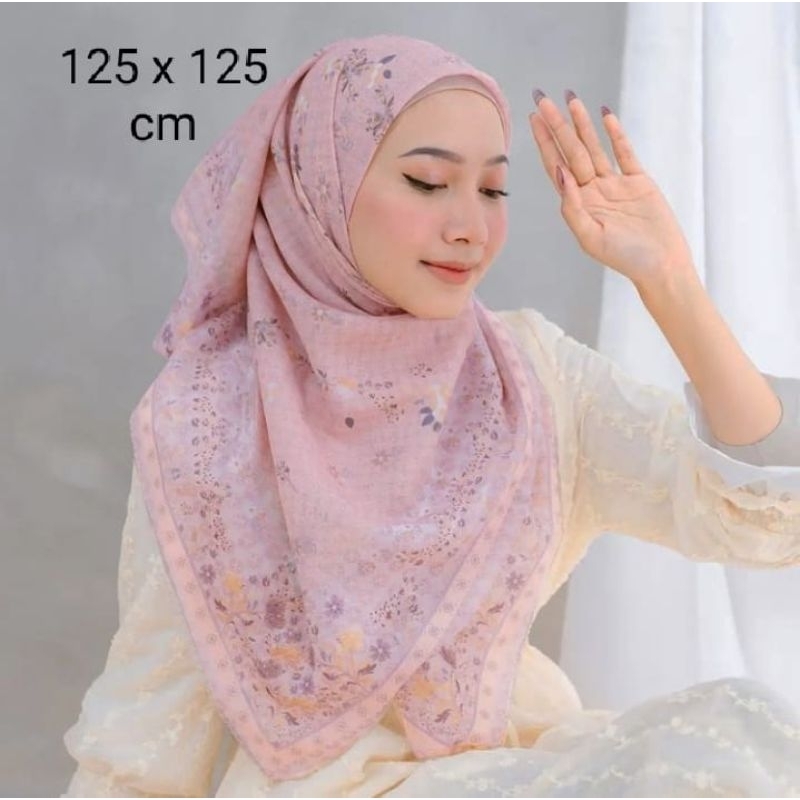 Jual SALE HIJAB / SYARI TARISAA PINK / COD / KERUDUNG VOAL MOTIF / SEGI EMPAT VOAL / JILBAB ...