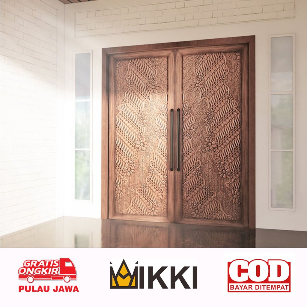 Jual Pintu Kupu Kayu Jati Ukiran Tangan Bergaya Modern Tradisional Bisa ...