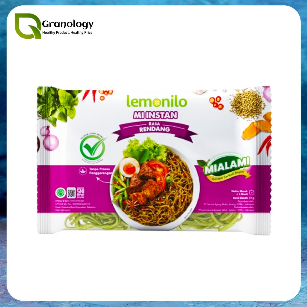 Jual Lemonilo Mie Goreng Instant Rasa Rendang / Mie Instant Sehat 1 pcs ...