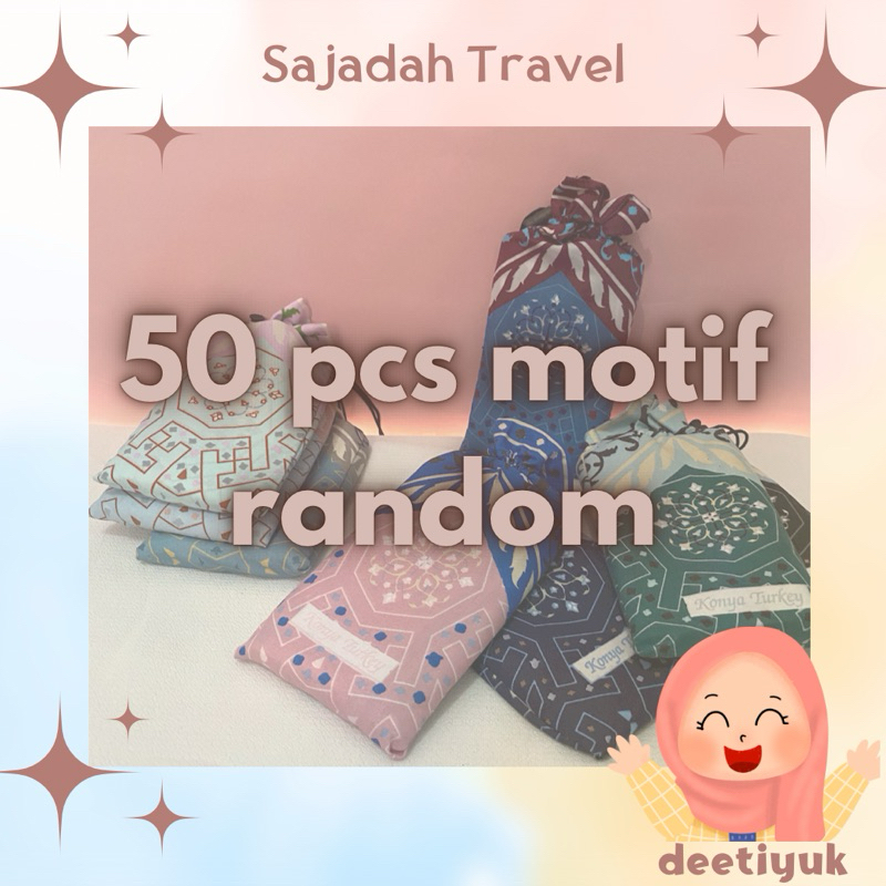 Jual Paket Sajadah Travel isi 50 pcs random| Souvenir Syukuran ...