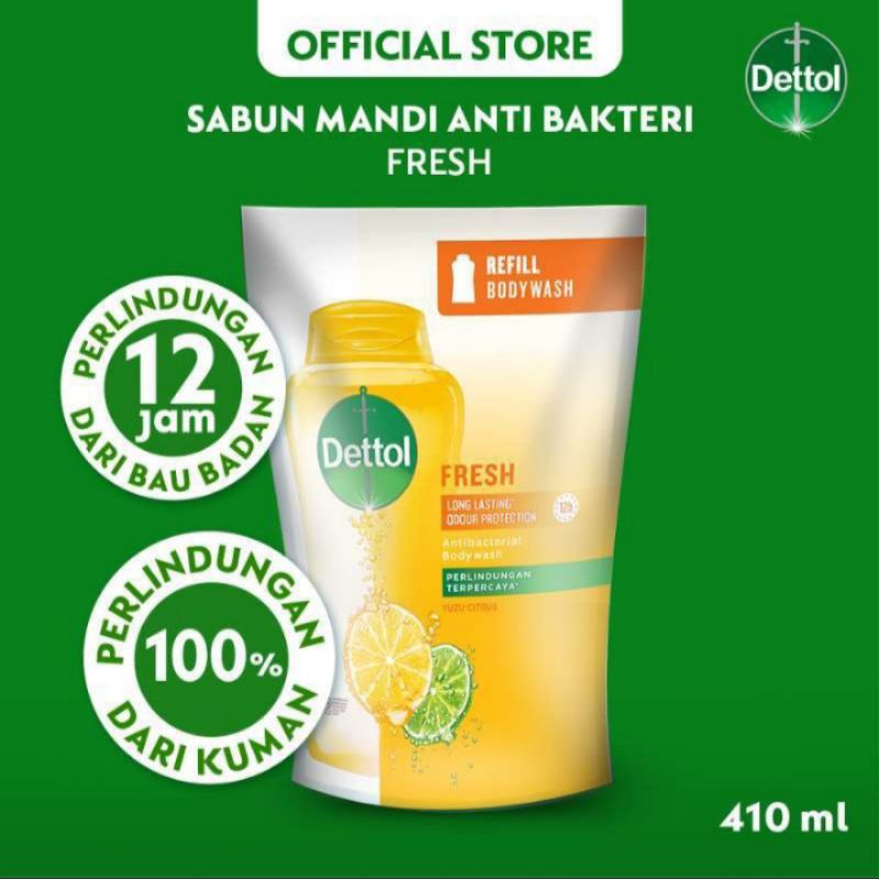 Jual Dettol Body wash Lasting Fresh | sabun mandi cair (410g) Kemasan ...