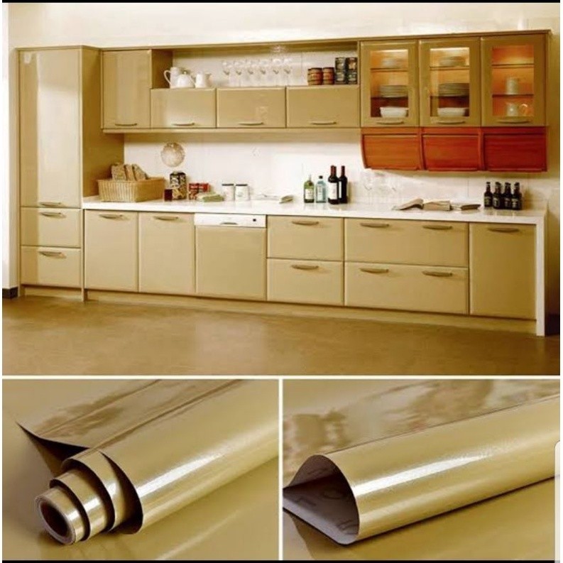 Jual Wallpaper kitchen set sticker lemari stiker kitchen set kulkas ...