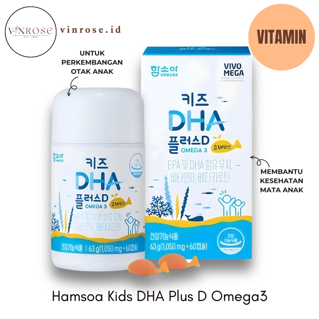 Jual Hamsoa Kids DHA Plus D Omega3 Vitamin Anak Korea (1-3 Tahun)/ Multivitamin | Shopee Indonesia