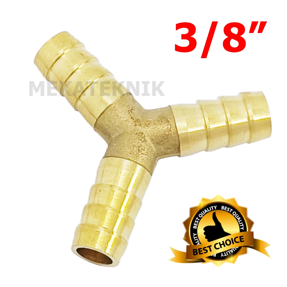 Jual NEPEL SAMBUNGAN SELANG Y KUNINGAN ASLI 3/8" UNTUK SELANG LPG GAS ...