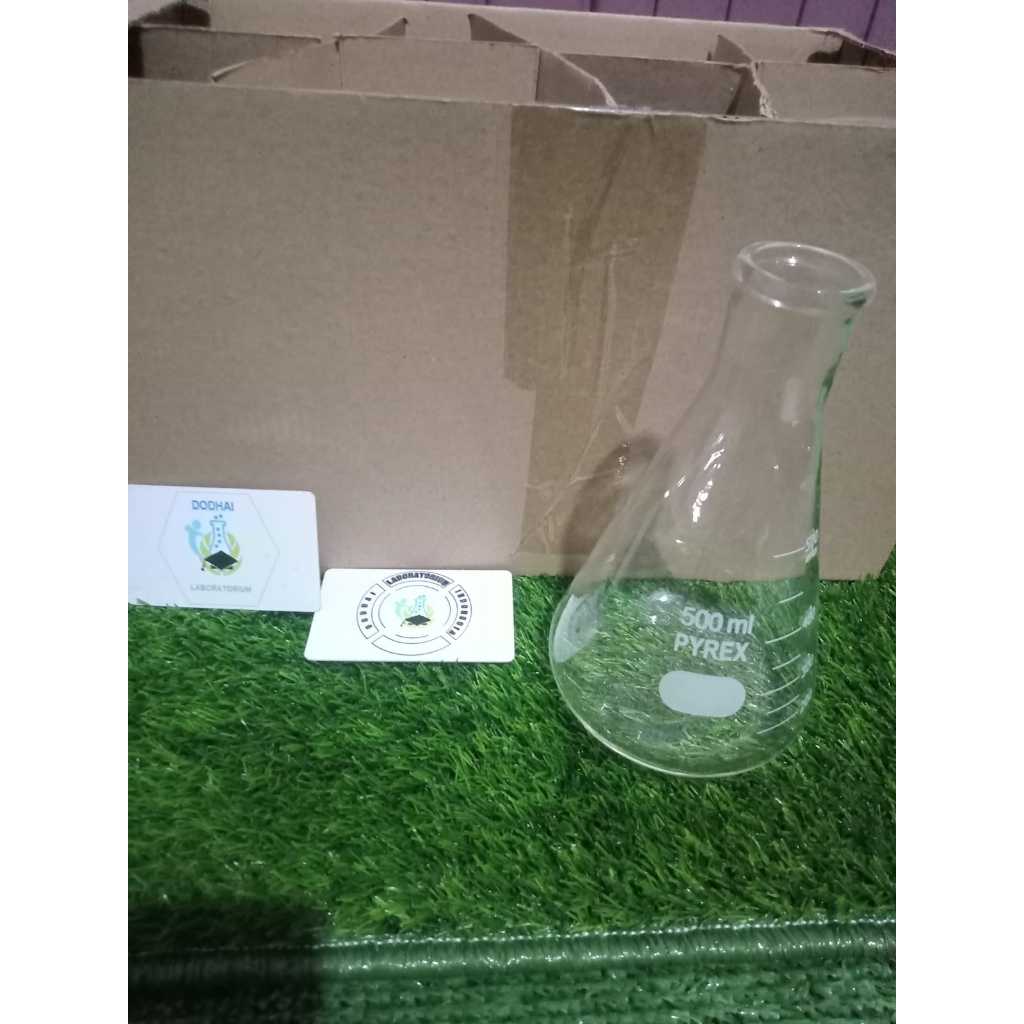 Jual Erlenmeyer / Erlenmayer / Elemayer / elemeyer pyrex, 500ml ...