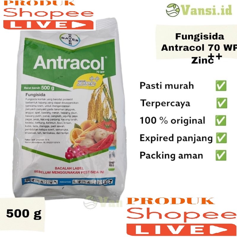 Jual Antracol 70 wp + Zinc 500 gr Fungisida Pengendali Hama Tanaman | Shopee Indonesia