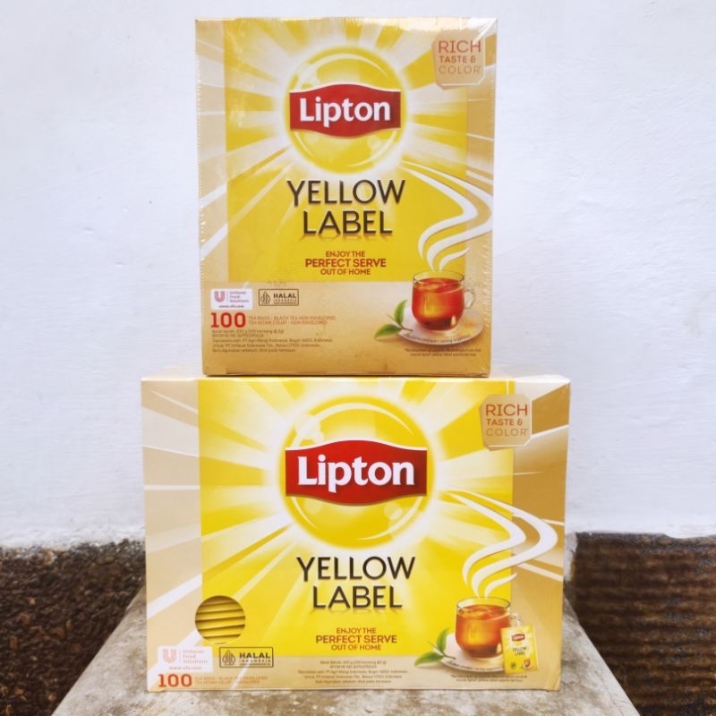 Jual LIPTON TEA YELLOW LABEL 100 sachet | LIPTON envelope & lipton non ...