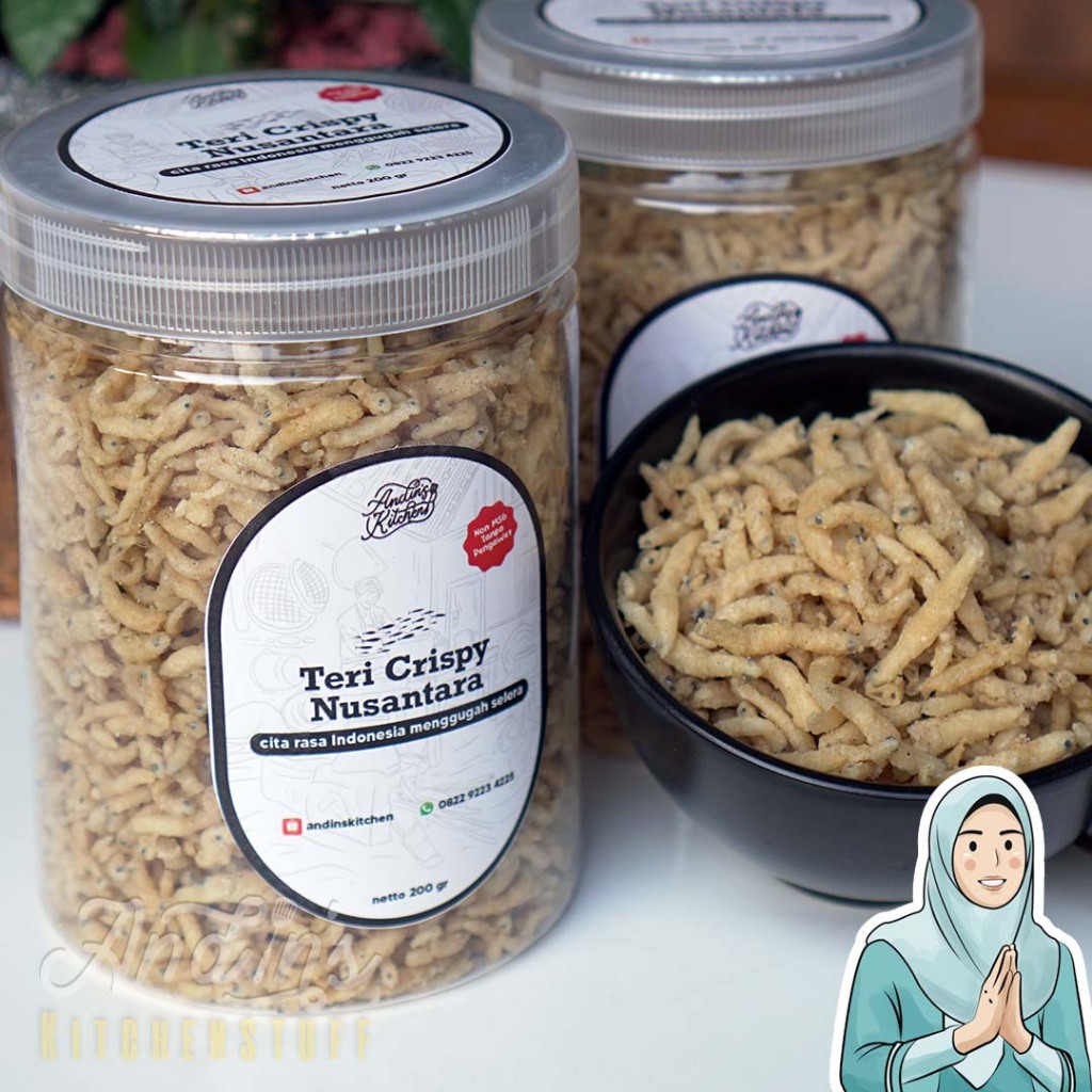 Jual Teri Crispy Kriuk Nusantara 200 gram Sealed - Siap Makan Non MSG ...