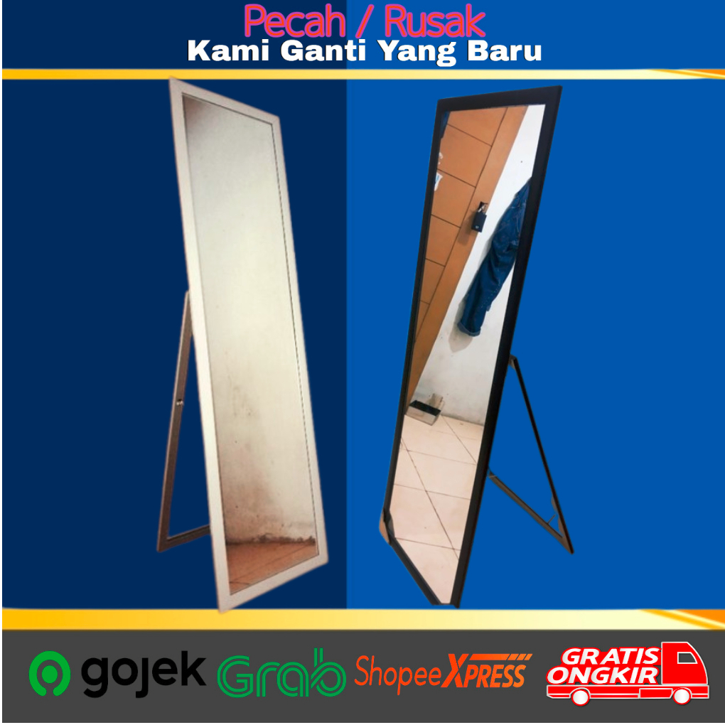 Jual Standing Mirror / Kaca Berdiri / Cermin Dinding / Bingkai ...