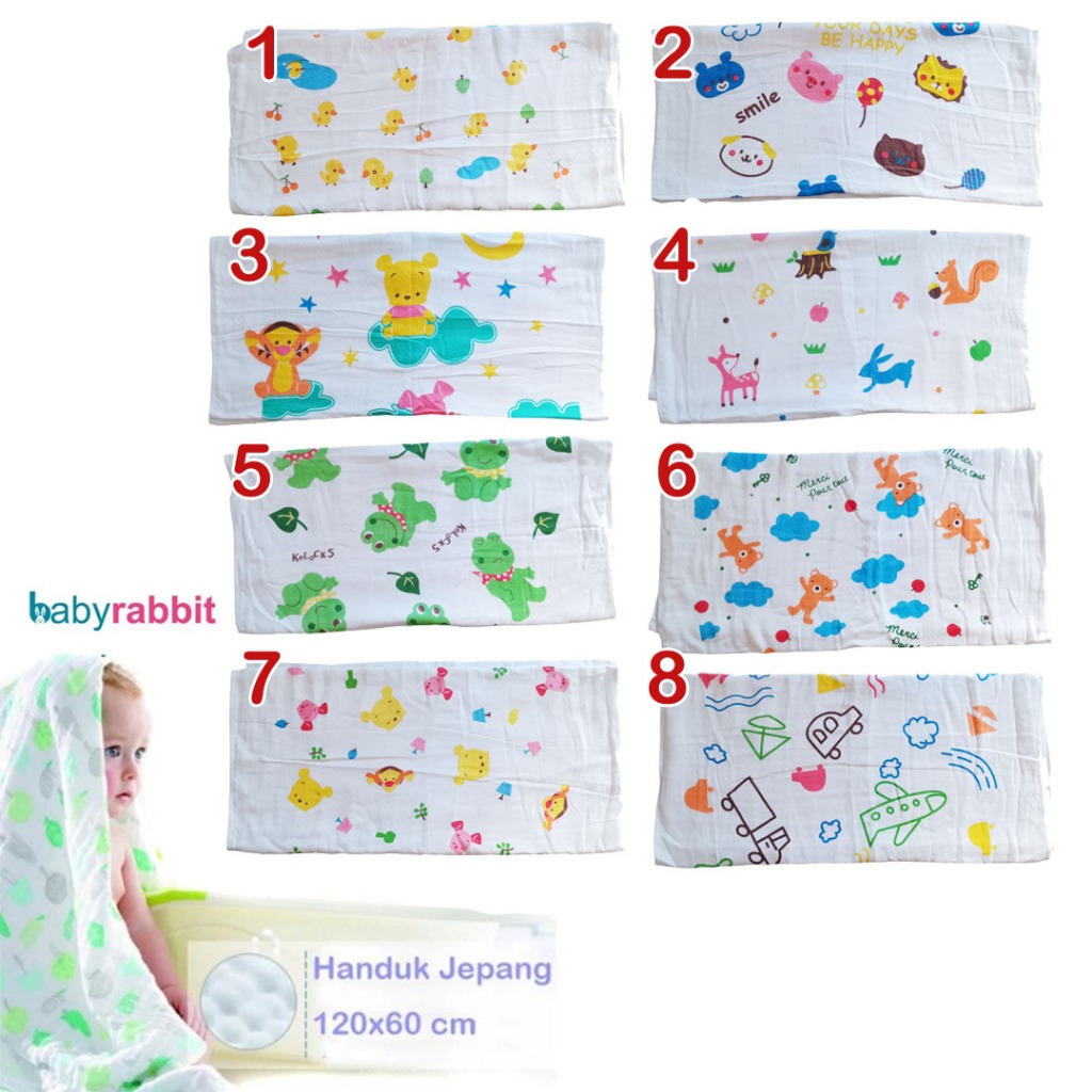 Jual Handuk Jepang Motif / Handuk Bayi 140X70CM / 120x60CM | Shopee ...