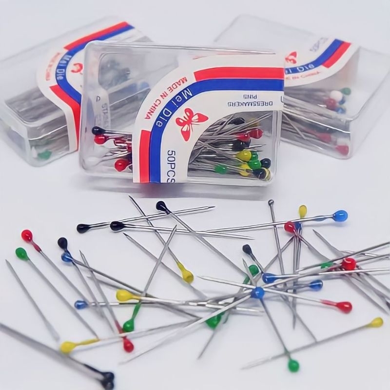 Jual jarum pentul aksesoris hijab pin hijab jarum pentul kotak mini (50 ...