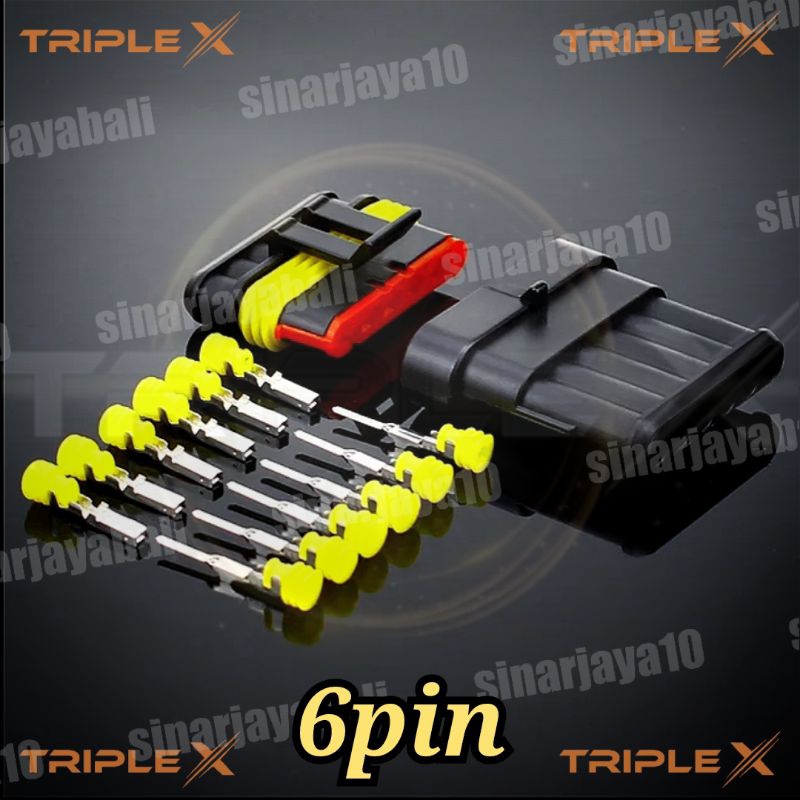 Jual soket motor anti air 6pin socket konektor kabel 6p mobil 6 pin ...