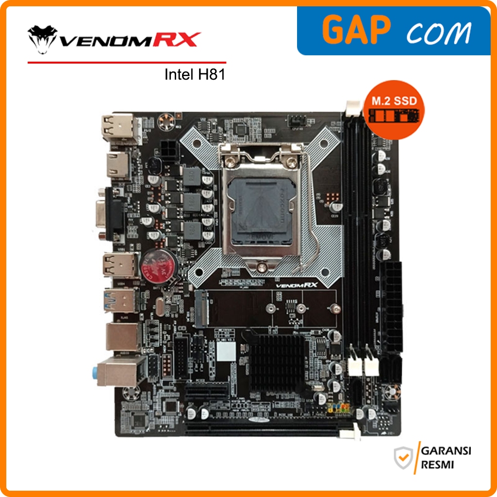 Jual Motherboard VenomRX Intel H81 LGA 1151 DDR3 with PCIe M.2 NVMe Slot | Shopee Indonesia