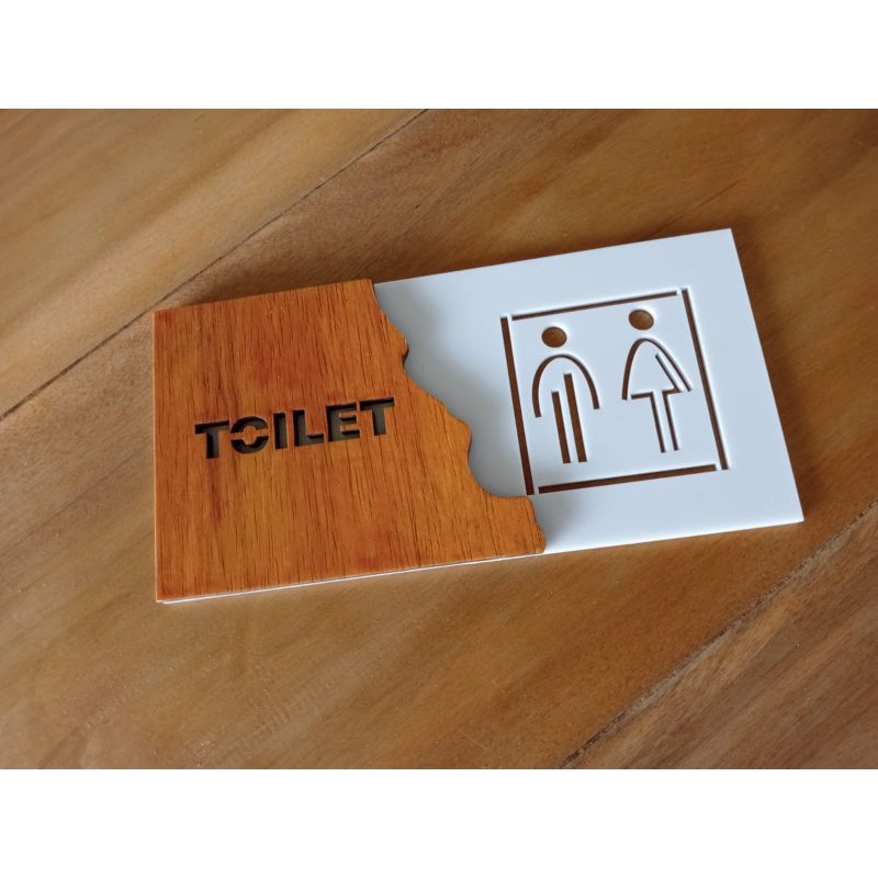Jual Sign Toilet Kayu & akrilik putih | Shopee Indonesia