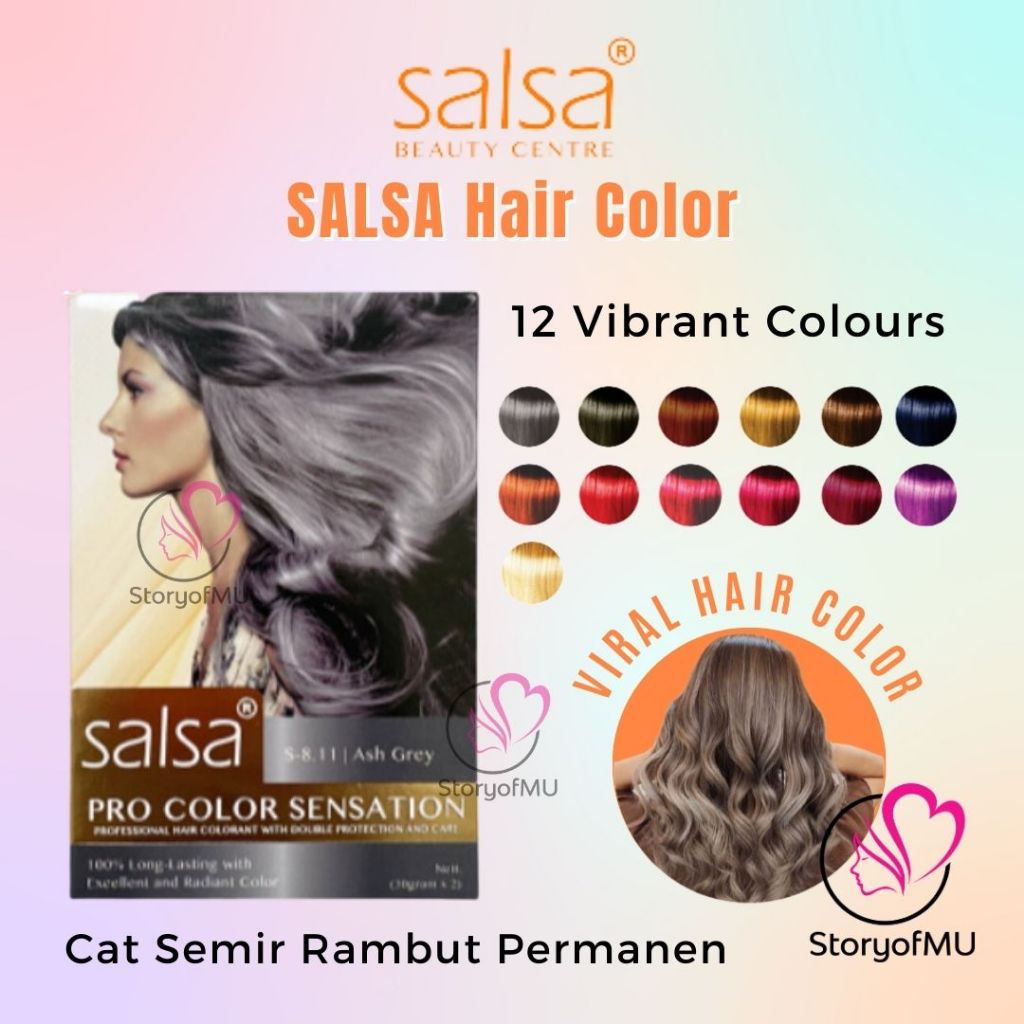 Jual ️ StoryofMU ️ SALSA Hair Color 60ml | Pro Color Sensation - Cat ...