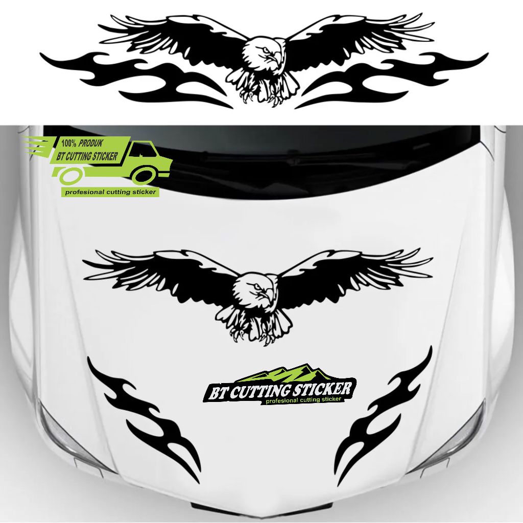 Jual stiker kap burung elang terbaru bisa buat stiker kaca stiker mobil ...