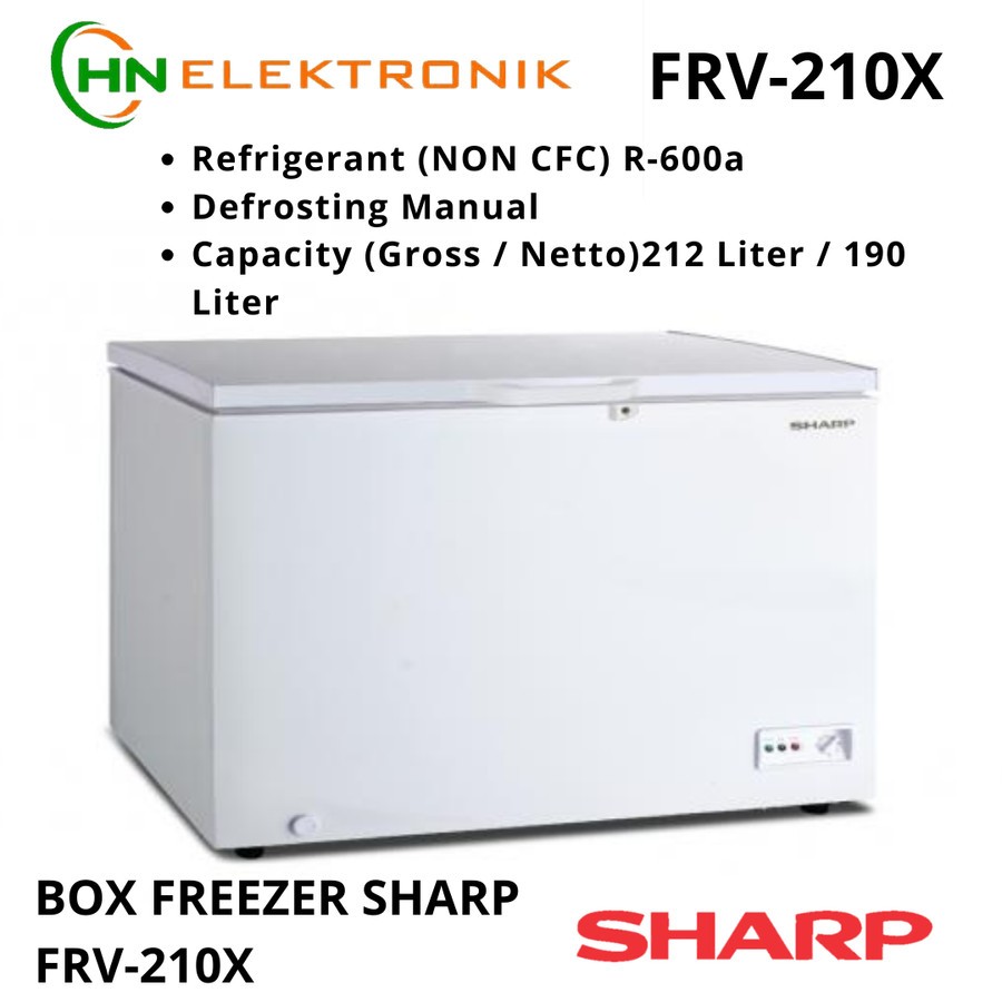 Jual CHEST FREEZER BOX SHARP 200 LITER FRV 210 X | Shopee Indonesia