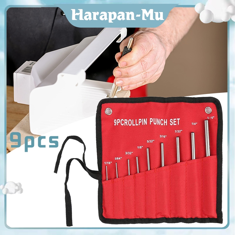 Jual 9 Pcs Pin Punch Set Pin Multi Ukuran Kepala Bulat Pin Set Punch ...