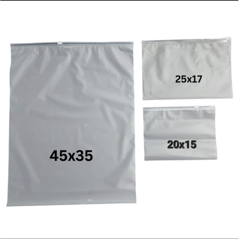 Jual Zipper bag Frosted / Clear no brand polos landscape / portrait ...