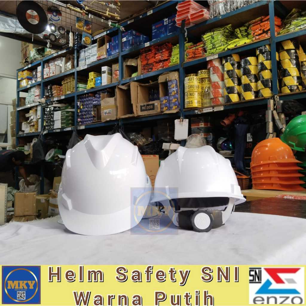 Jual Helm Safety Proyek Enzo SNI + Fastrack + Tali Dagu + Knop Putar ...