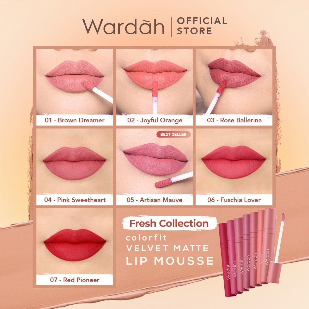 Jual Wardah Colorfit Velvet Matte Lip Mousse - Lip Cream Tahan Lama ...