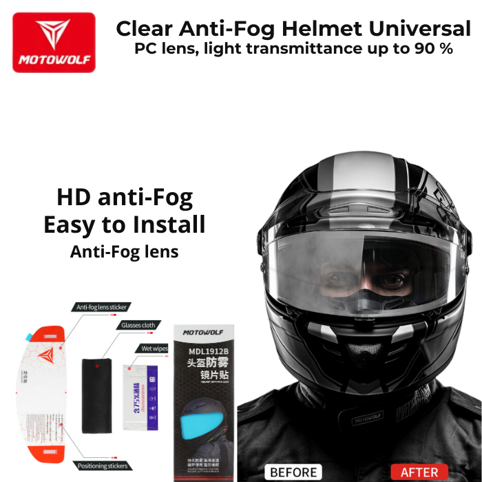 Jual Pinlock Anti Fog Helm Merk MOTOWOLF Anti Embun Universal Helm ...