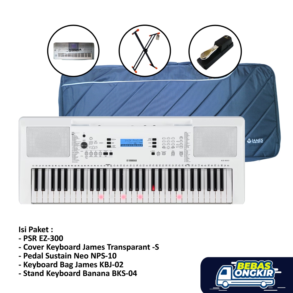Jual Paket Premium Keyboard Yamaha EZ 300 / Keyboard Yamaha EZ 300 ...