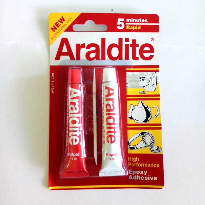 Jual LEM ARALDITE MERAH PUTIH 2 X 15 ML | LEM EPOXY | Shopee Indonesia