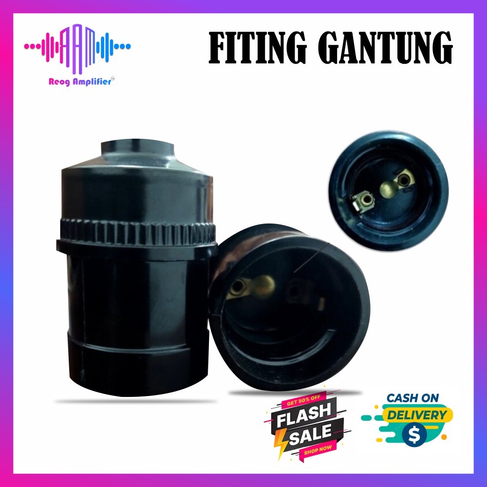 Jual Fitting Gantung / Fitting Lampu / Fitting Gantung Hitam | Shopee ...