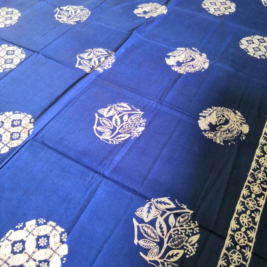 Jual Kain Batik Motif Biru Meteran - Biru | Shopee Indonesia