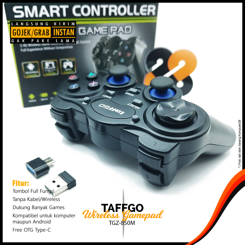 Jual TaffGo 850M Wireless Gaming Controller Gamepad PC Android - Free ...