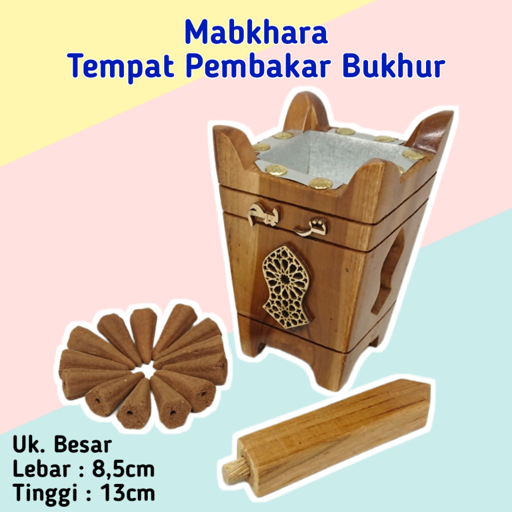 Jual Mabkhara Logo Tarim / Prapen Kayu Ukuran Mini / Mabkharah Arab Set ...
