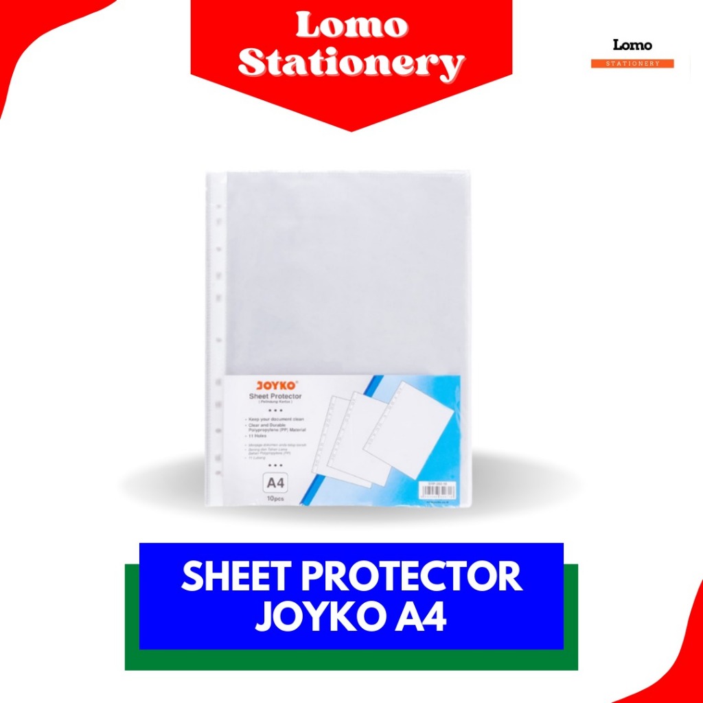 Jual Sheet Protector Pelindung Kertas Joyko SHP-202-10 A4 (1 Pack 10 ...