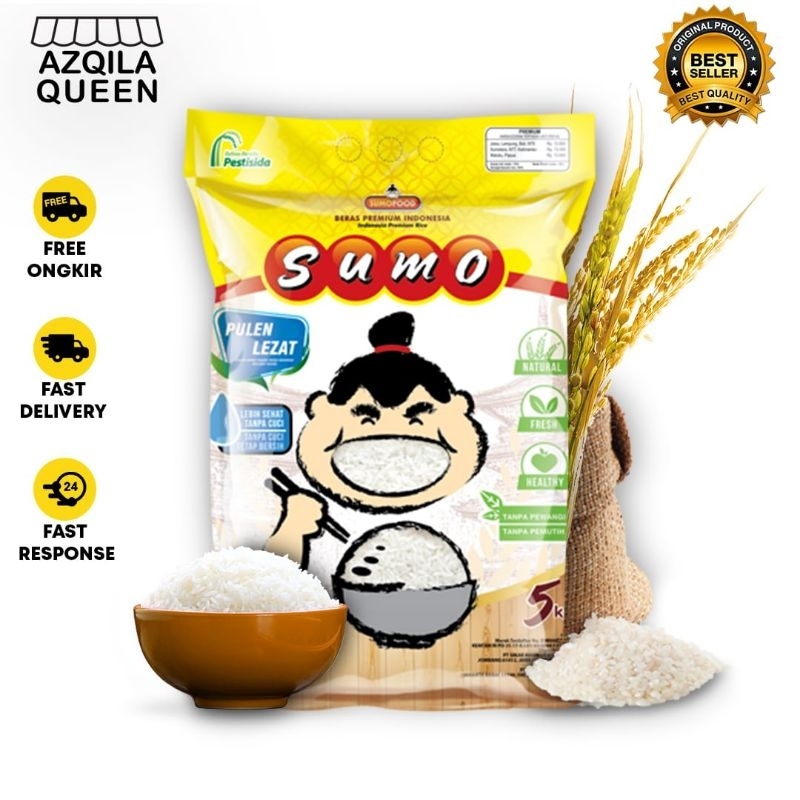 Jual Beras Premium Sumo Kuning 5kg | Shopee Indonesia