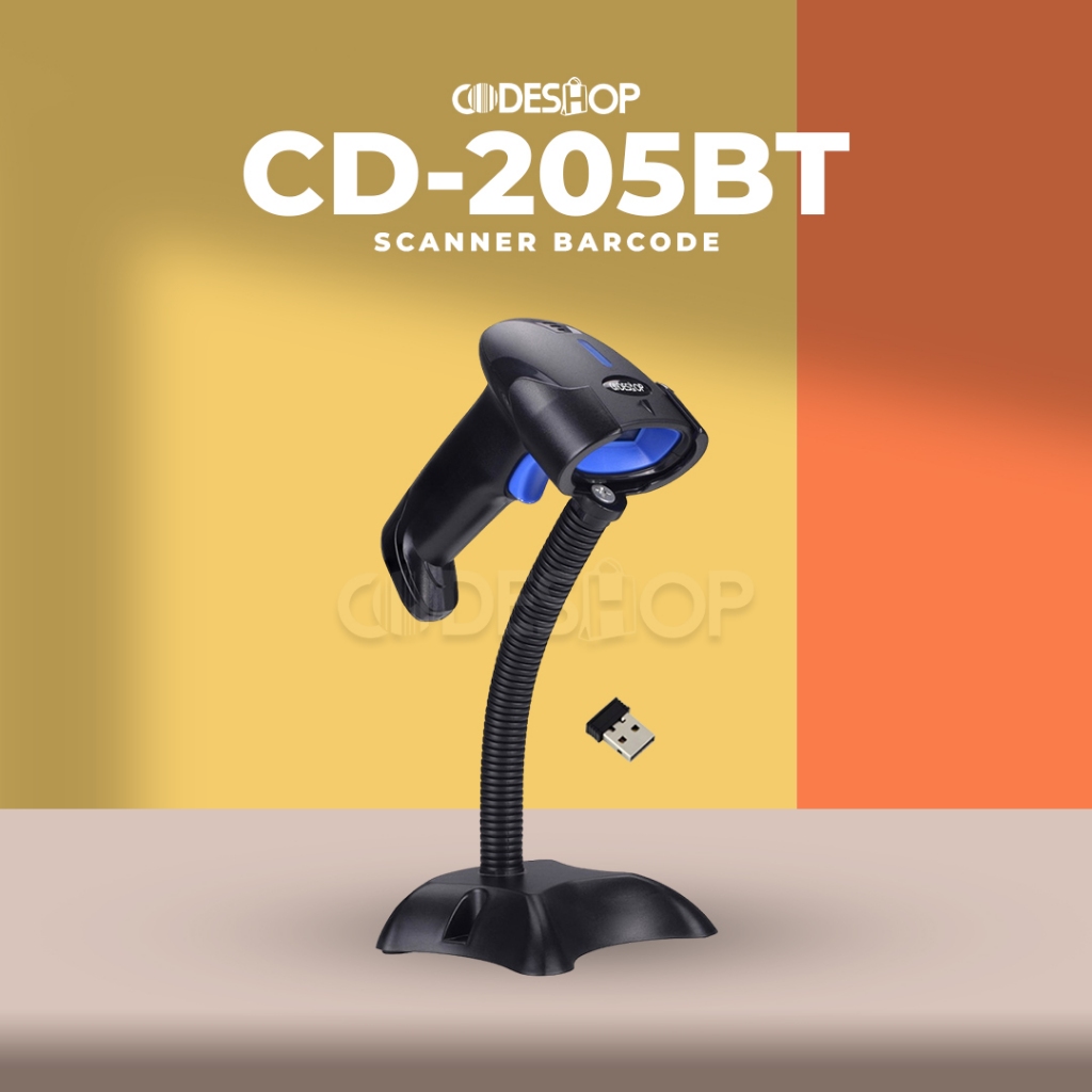 Jual Scanner Barcode Codeshop CD-205BT Scanner Wireless 2D Dongle 2.4 ...