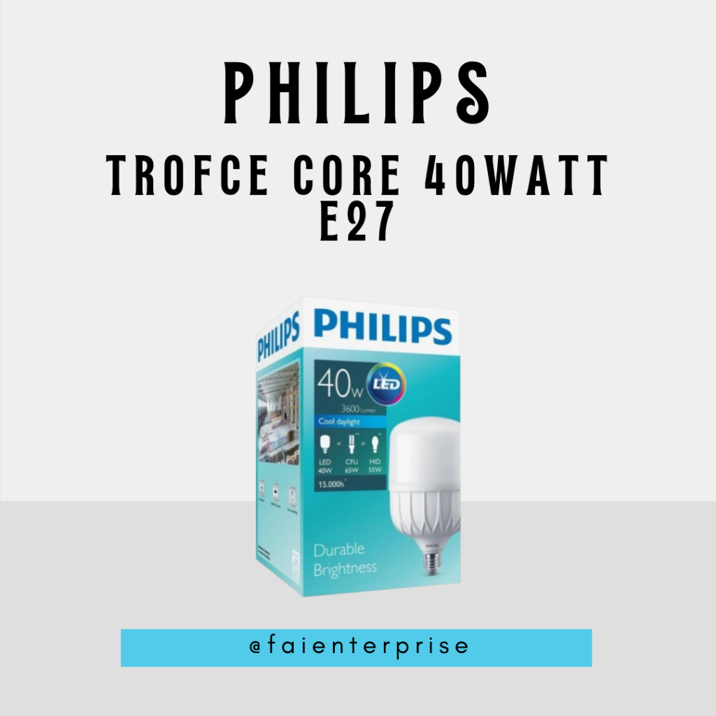 Jual Philips Lampu LED Trueforce 40W E27 6500K Cool Day Light Putih | Shopee Indonesia