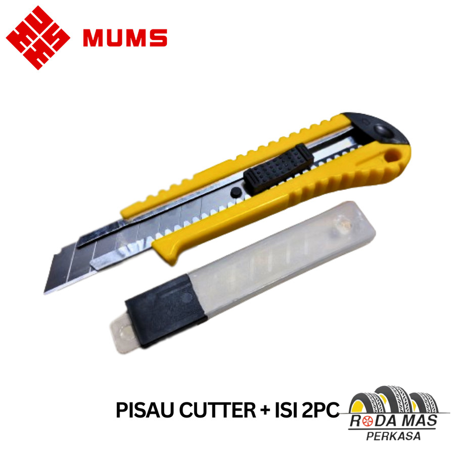 Jual Cutter Besar L-150 Pisau Kater Potong Kertas 18mm + Isi Refil 2 ...